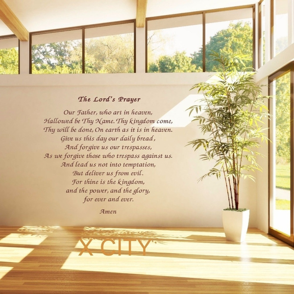 The Lord's Prayer Vinyl Wall Sticker home Decal for Door Window ...