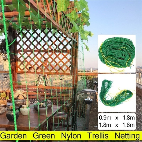 Garden Green Nylon Trellis Netting Support Climbing Bean Plant Nets ...