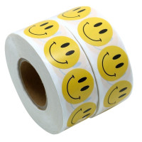 Smiley Happy Face Stickers Seal Labels 500 Labels Per Roll Cute ...