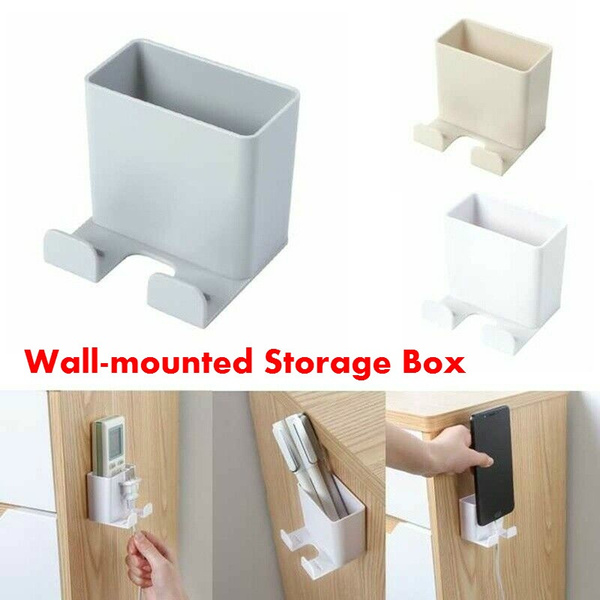 Remote Control Holder Wall Mount Clear Organiser Box Rack Storage Case ...