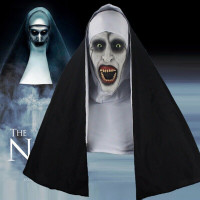 The Nun Horror Mask Halloween Party The Conjuring Valak Scary Latex ...