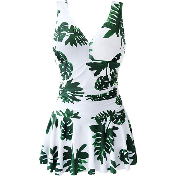 Women's Plus Size Swimsuits Tummy Control One Piece Swim Dresses ...
