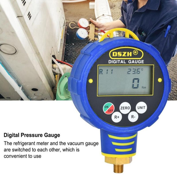 1PC Digital Pressure Gauge Low Pressure Conditioning Refrigerant Tool ...