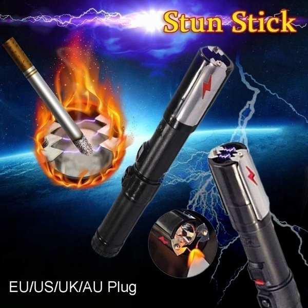 Stun Gun Self-defense Super Power Led Flashlight Long Electric Baton ...