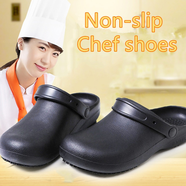 Men's Chef Kitchen Working Shoes Super Anti-slip Anti-oil Summer ...