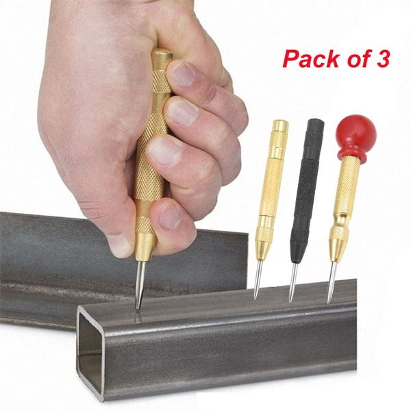 3 In1 Automatic Center Pin Punch Strike Spring Loaded Marking Starting ...