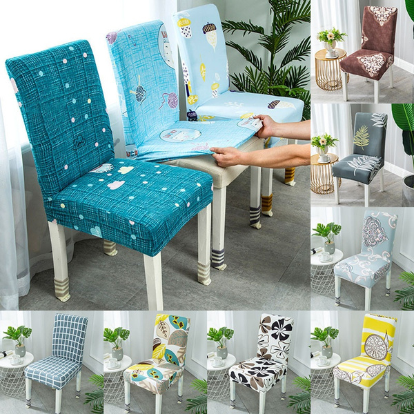 12 Color Half Chair Cover Spandex Printing Chair Cover | Wish
