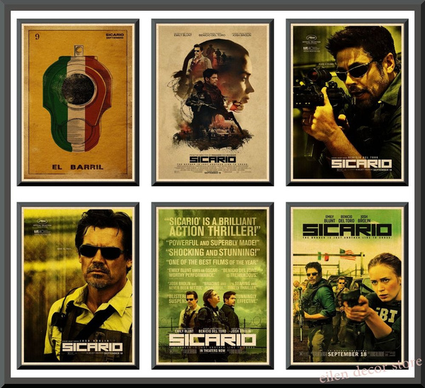 Sicario Movie Poster Classic Movie Poster Decal Wall Picture Art Print ...