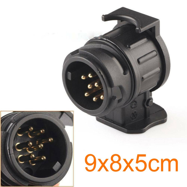 Trailer Truck 13 to7 Pin Socket Electric Towing Converter Tow Bar Plug ...