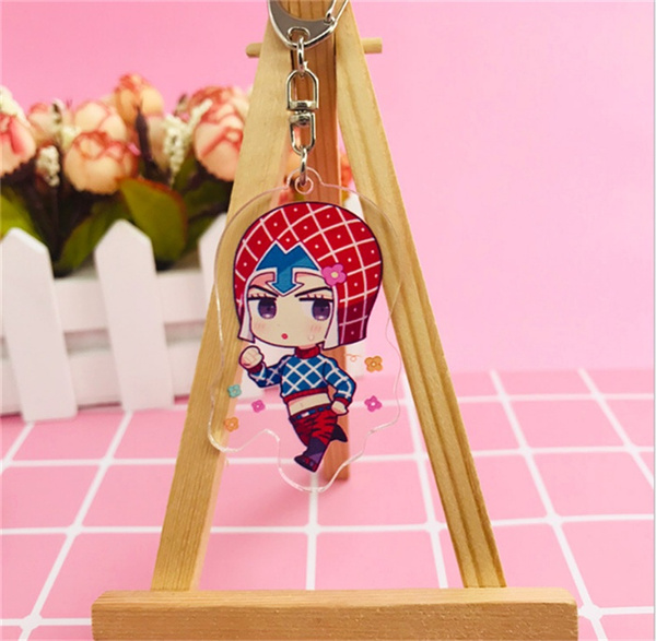 Jojo's Bizarre Adventure Jotaro Joestar Anime Acrylic Pendant Keyring ...