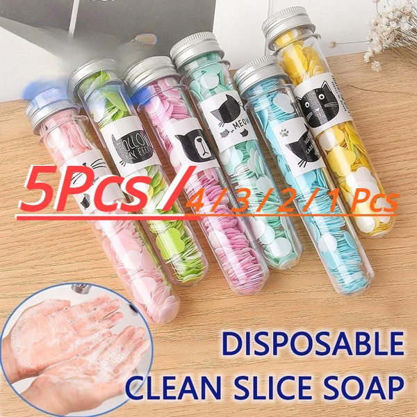 1PCS / 2PCS / 3PCS / 4PCS / 5PCS Travel Mini Soap Outdoor Body Bath ...