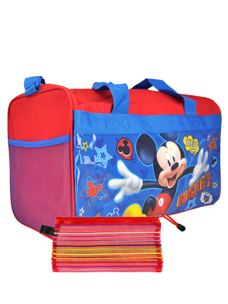 Disney Mickey Mouse Duffel Bag Carry On 17" w/ Mesh Travel Acessories ...