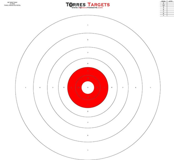 25 count of: B8 Style Bullseye Shooting Target Red | Wish