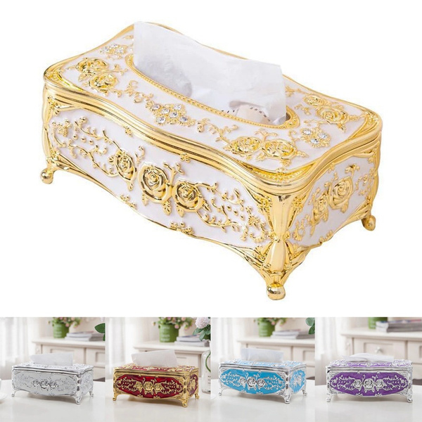 European Retro Tissue Box Napkin Holder Paper Case Cover for Home ...
