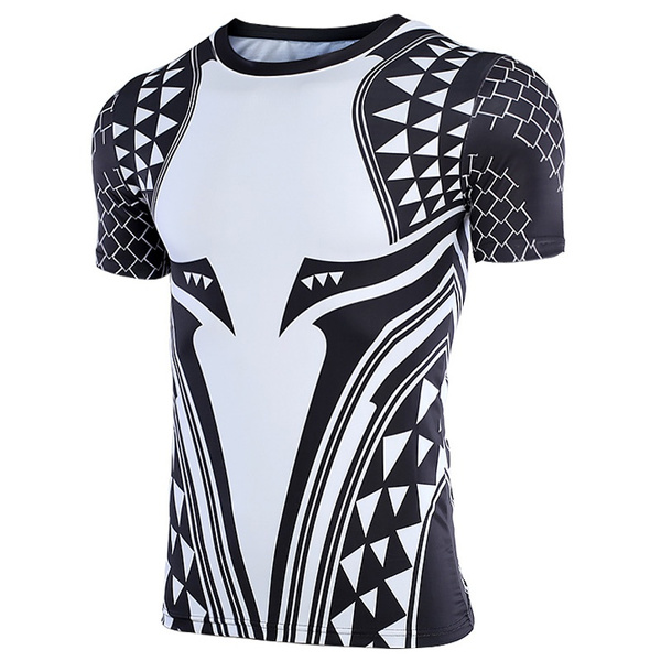 Mens Training Compression Shirt Aquaman 3D Printed T-shirts Quick Dry ...