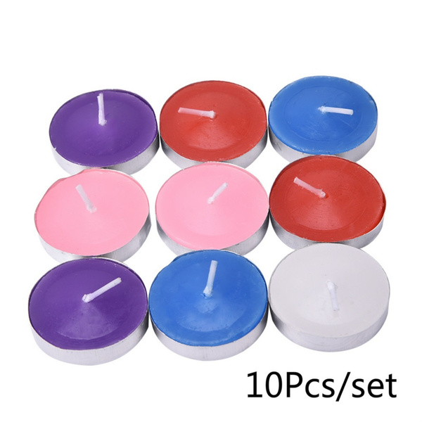 10Pcs/box Round Floating Candle Disc Floater Candles Wedding Party ...