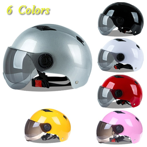 Motorcycle Scooter Open Face Half Helmet Electric Bicycle Riding Helmet ...