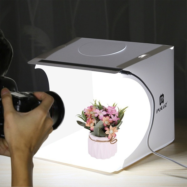 Mini Folding Photography Studio Soft Box 2LED Lightbox Background Photo ...