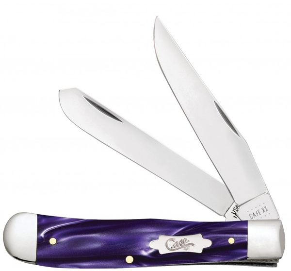 Case xx Wicked Purple Kirinite Trapper Stainless Pocket Knife Knives | Wish