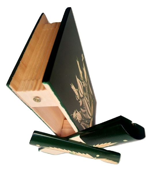 Magic special puzzle book box green with secret compartment inside ...