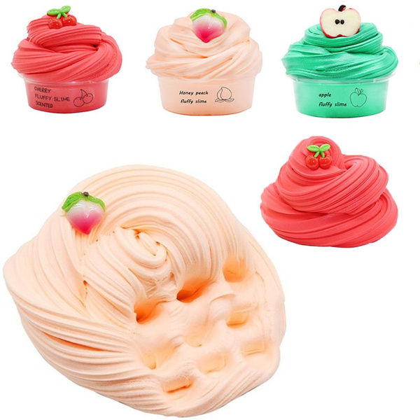 4Style Fluffy Butter Slime Mint Orange Leaf Slime Putty Stress Relief and Scented Sludge Toy for ...
