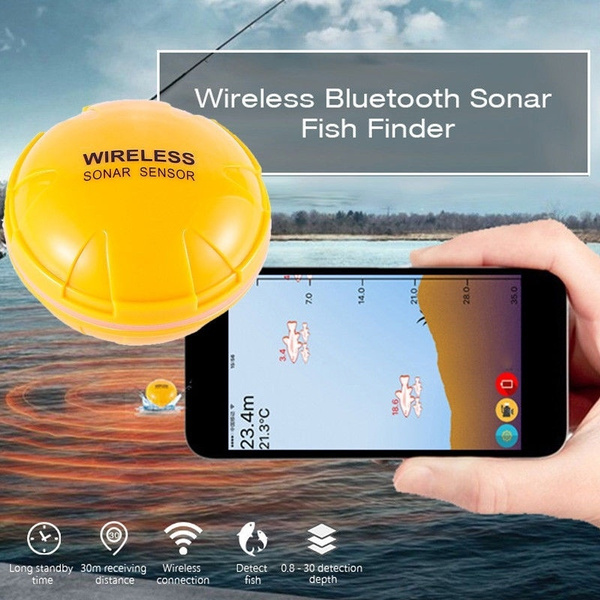 2020 NEW 118ft Wireless Bluetooth Sonar Fish Finder Depth Detector ...