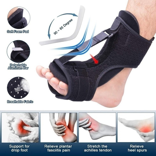 Adjustable Foot Drop Orthotic Night Splint Plantar Fasciitis Brace ...