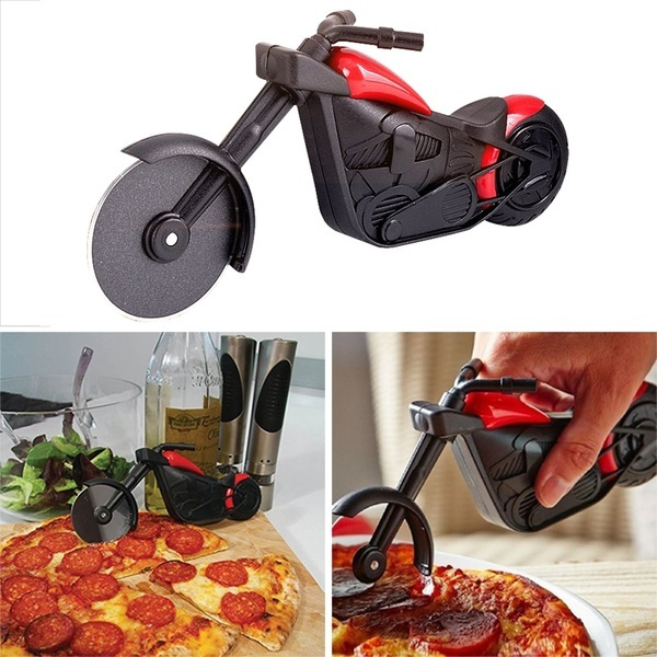 Motorcycle Pizza Cutter Stainless Steel Wheel Blade Kitchen Gadget ...
