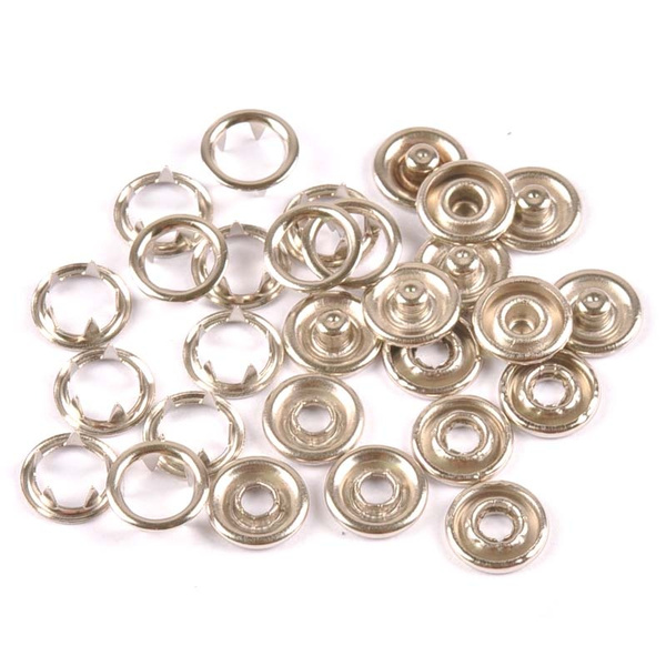 50sets(4pcs 1set) Sliver Metal Prong Snap Buttons Press Studs Fasteners ...