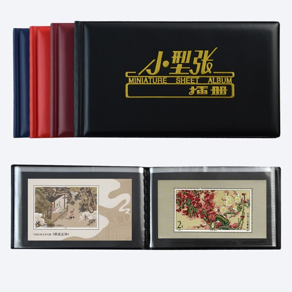 Stamp Miniature Sheet Album Book for 40 Sheets, High Quality Postage ...