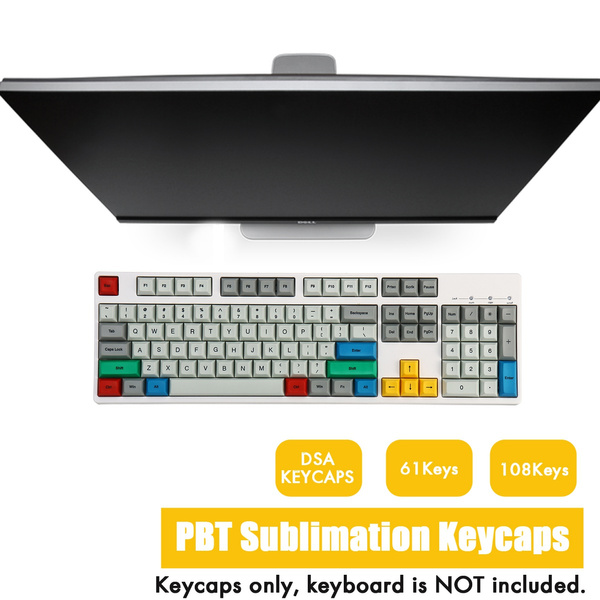 61/108 Keys DSA Keycaps PBT Sublimation Keycaps Durable Matte PBT ...