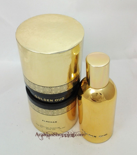 Golden OUD 30ML Unisex Arabian Perfume Spray Saudi AL Rehab Islamic ...