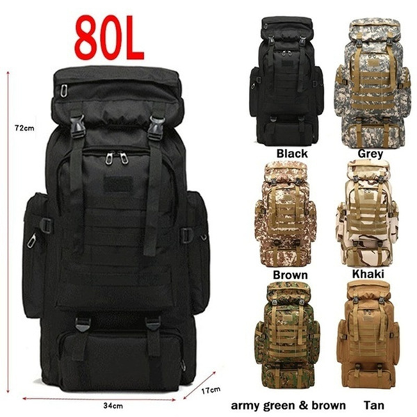 80L and 30L Outdoor Sports Camo Backpack Military Army Rucksack Large ...