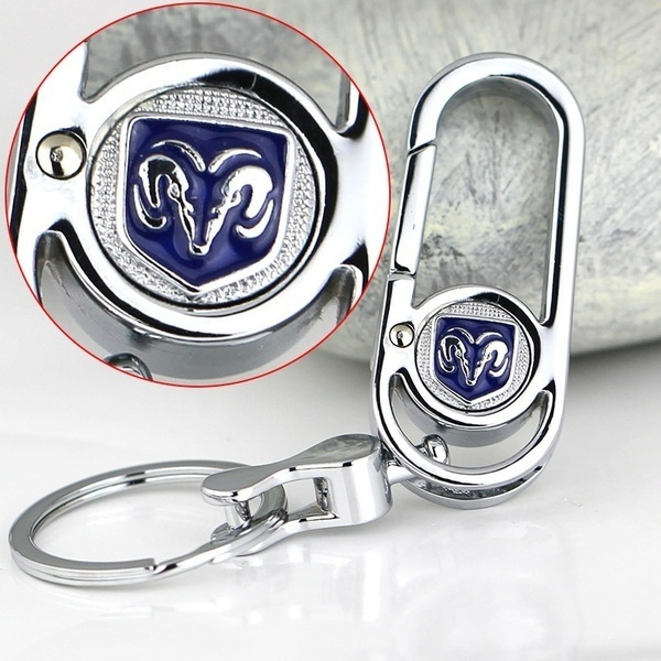 360 Degree Rotatable Car Logo Key Chain Keyring For All Dodge Journey ...