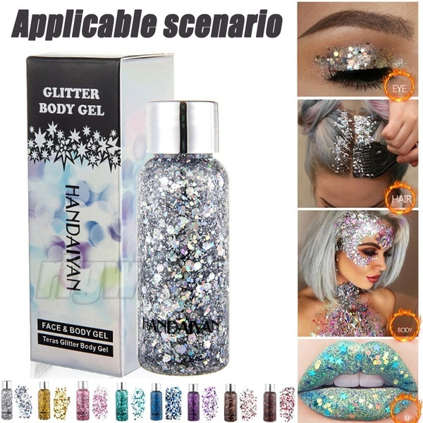 2020 Holographic Sequin Glitter Shimmer Diamond Eye Shiny Skin ...