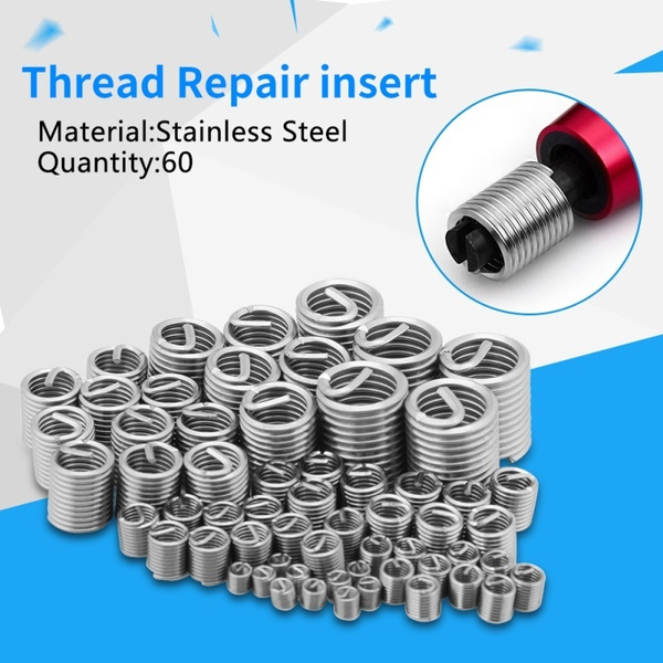 60pcs Stainless Steel Thread Repair Kit M3 M4 M5 M6 M8 M10 M12 | Wish