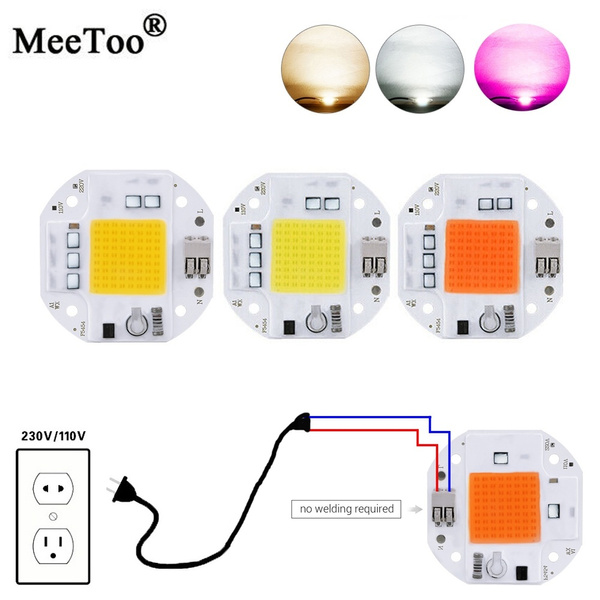 LED COB Chip Lamp 20W 30W 50W 110V 220V Smart IC High Power LED Diode ...