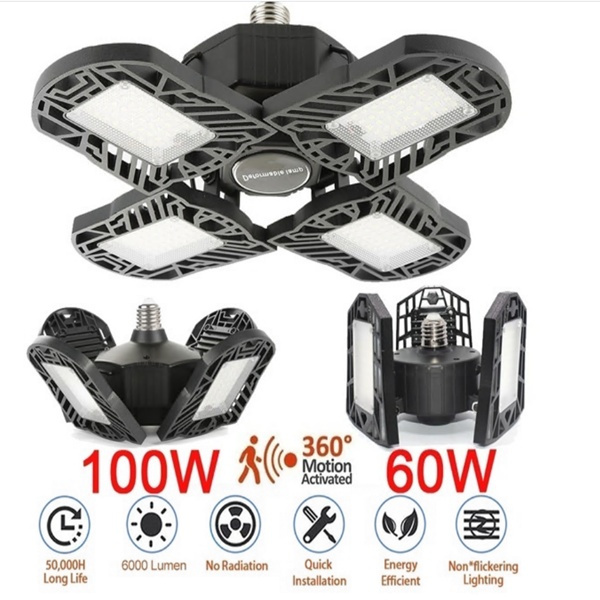 2020 New 3 Size 360 Degrees LED Garage Light Deformable Ceiling Light ...