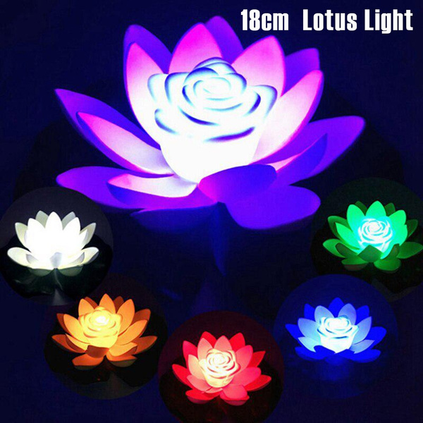 Lotus Flower Night Light Suncatchers Garden Decoration Home & Living ...