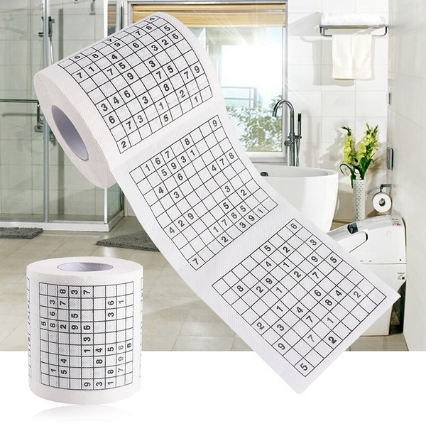 Novelty Funny Number Sudoku Printed Toilet Paper Bath Tissue Gift1 Roll ...