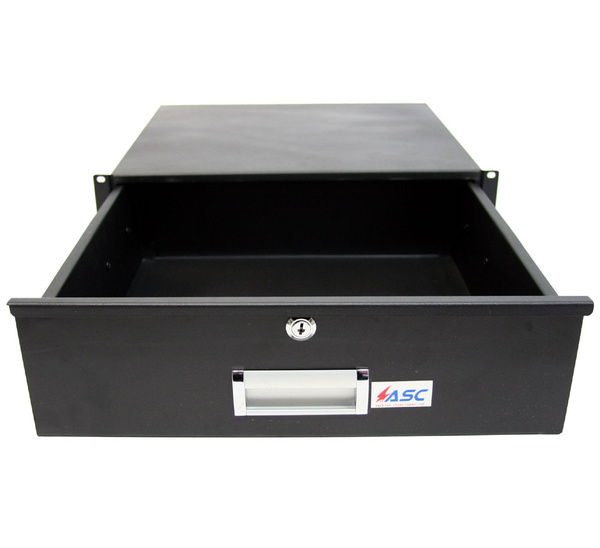 19" Rack Mount 3U Key Lock Drawer Pro Audio DJ or Equipment Server Rack ...