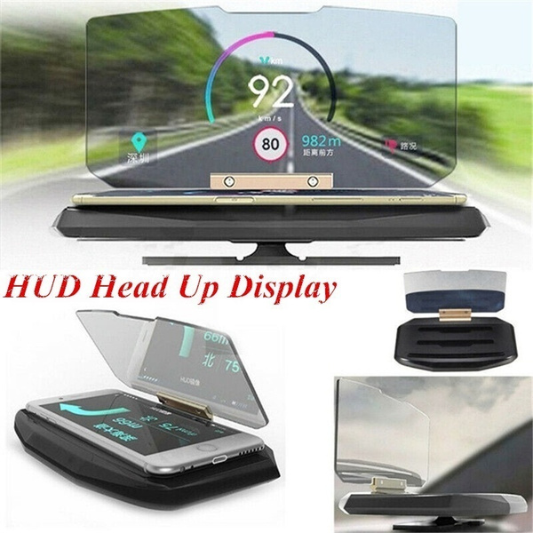 Car HUD Head Up Navigation Display Phone Holder Mount GPS Projector | Wish