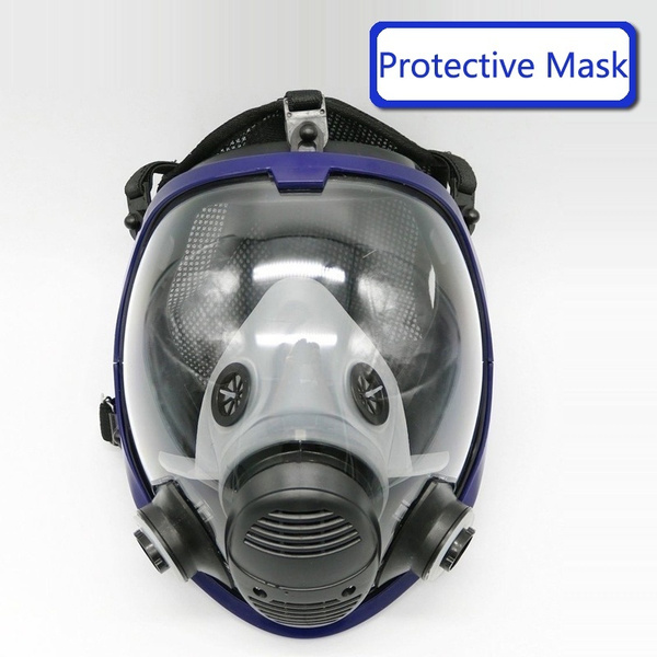 Full face mask gas mask spray paint chemical laboratory chemical safety ...