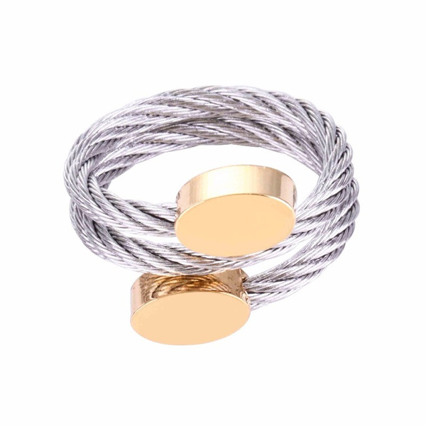 Simple Elastic Stainless Steel Cable Finger Rings for Women | Wish