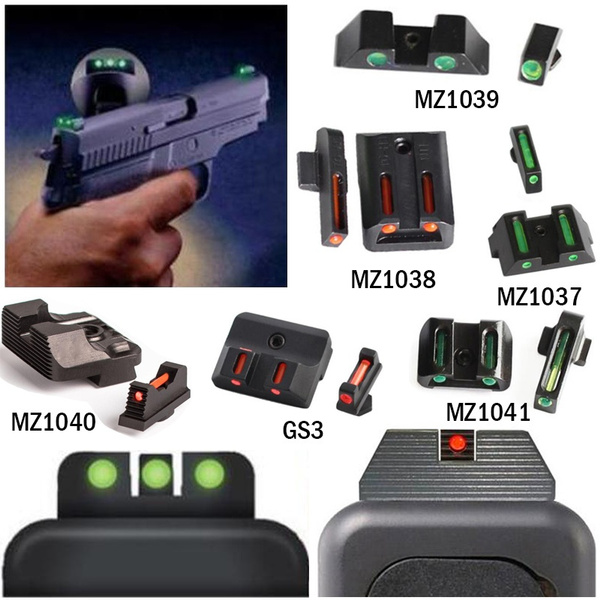 6 Models Tactical Front Rear Sight for Glock Pistol Night Vision ...