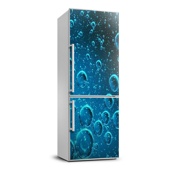 Custom DIY Refrigerator Freeze Sticker Blue Water Bubble Background For ...