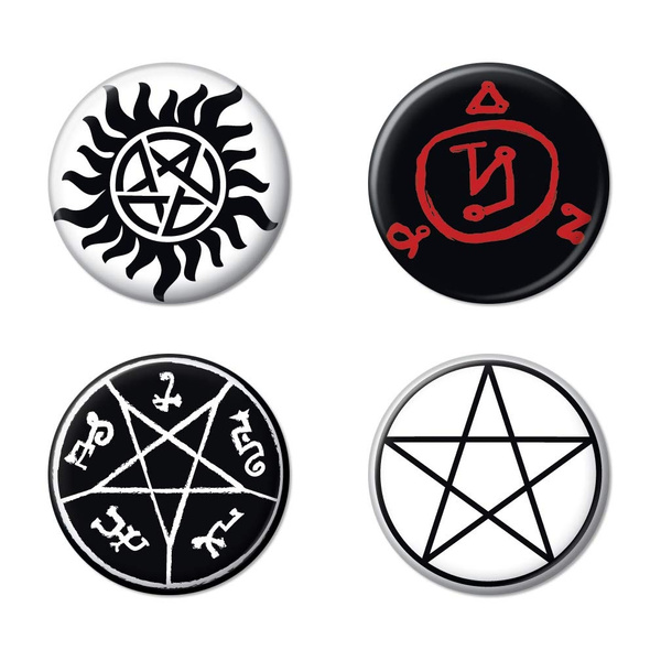 Supernatural Runes #1 4-Button Set | Wish