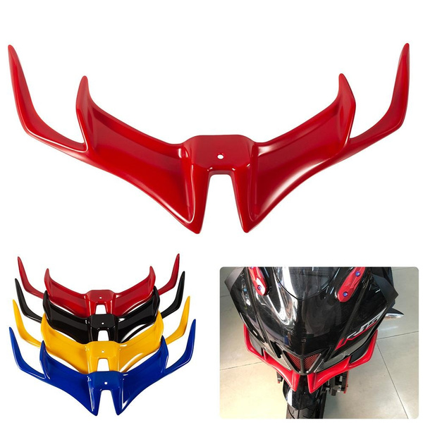 Front Aerodynamic Winglet ABS Plastic Spoiler Motorcycle Fairing ...