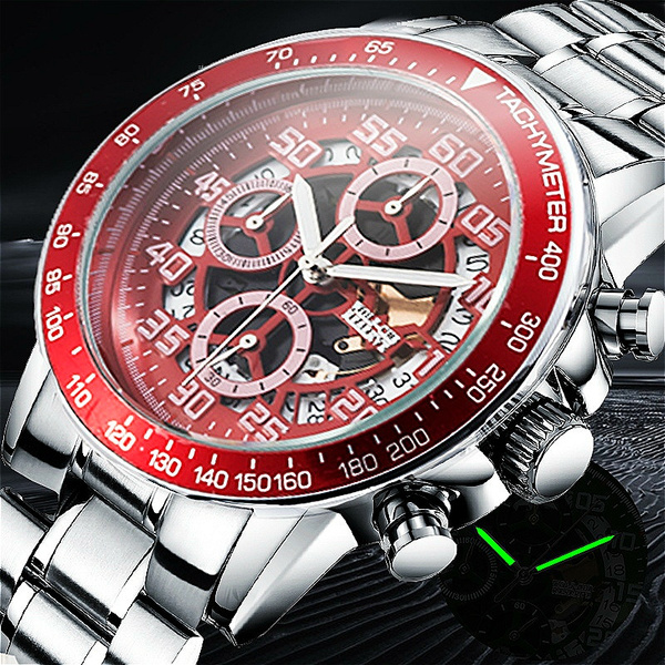 WOLF-CUB Fashion Men Watches Stainless Steel Brand Luxury Luminous ...