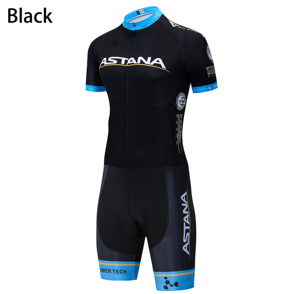 2020 laser cut astana one piece cycling skinsuit outdoor short sleeve ...